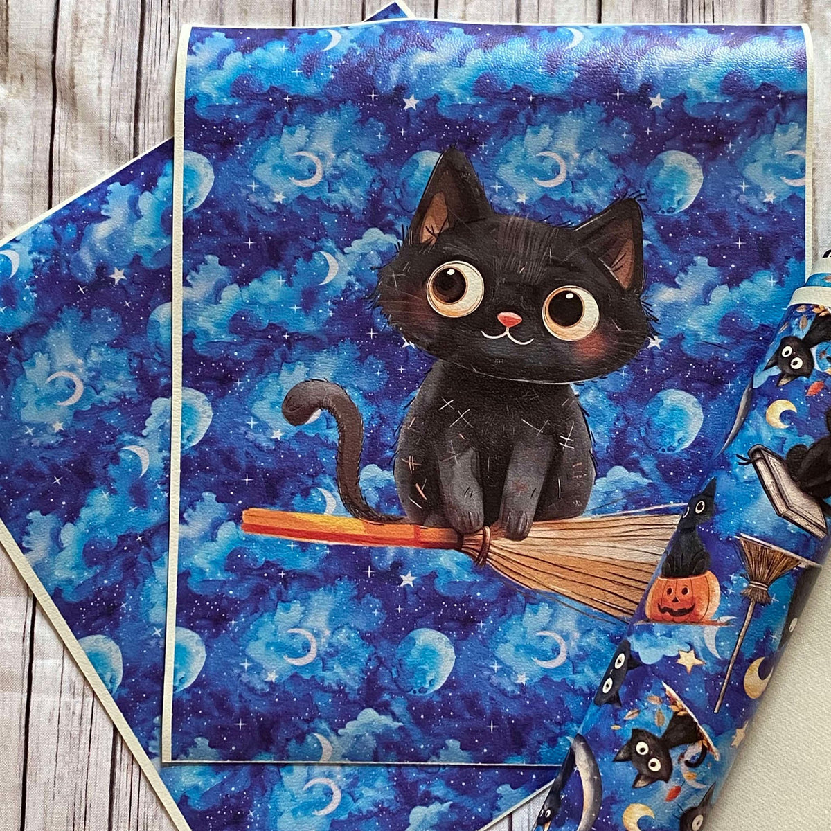 Panel Pack Halloween Black Cat in Space| Glitterbugfairy