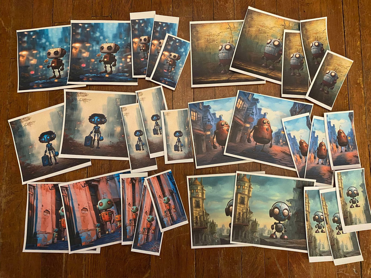 Robots Gift Card & Chapstick| Glitterbugfairy