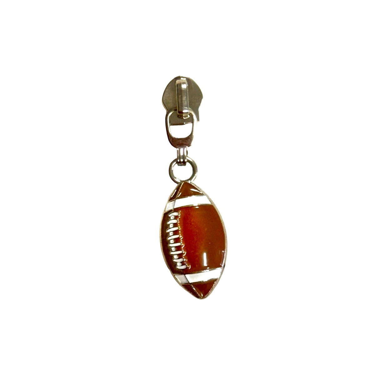 3D Football #5 Zipper Pull| Glitterbugfairy