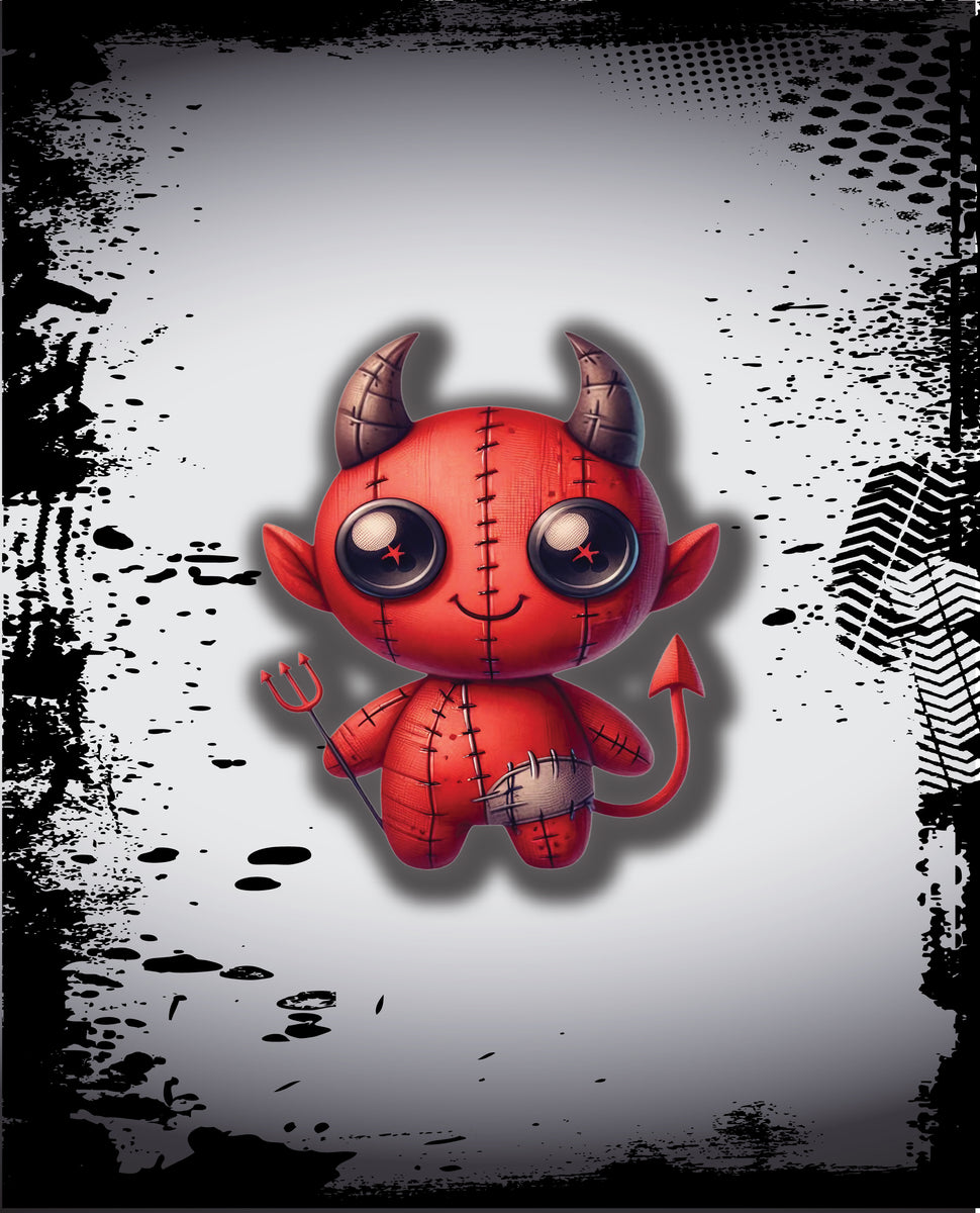 Printed Vinyl Panel 8.5x10.5 Halloween Voodoo Devil| Glitterbugfairy