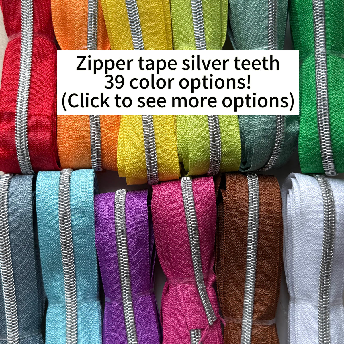 #5 Zipper Tape with Silver Teeth| Glitterbugfairy