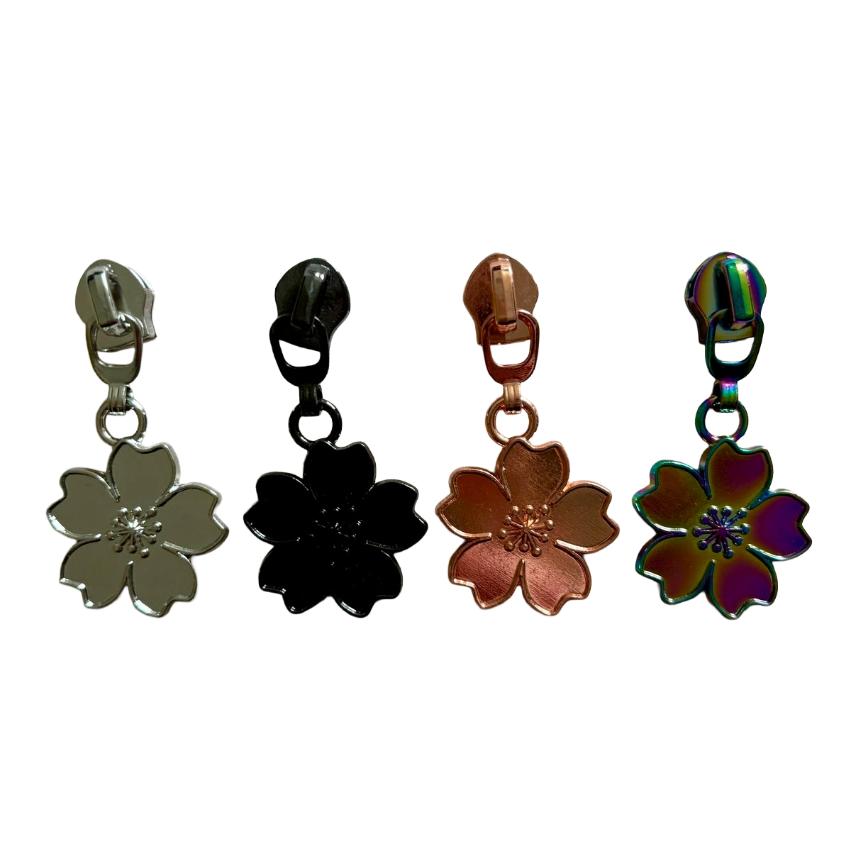 Hawaiian Flower #5 Zipper Pull| Glitterbugfairy