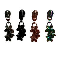 Triple Flower #5 Zipper Pull| Glitterbugfairy