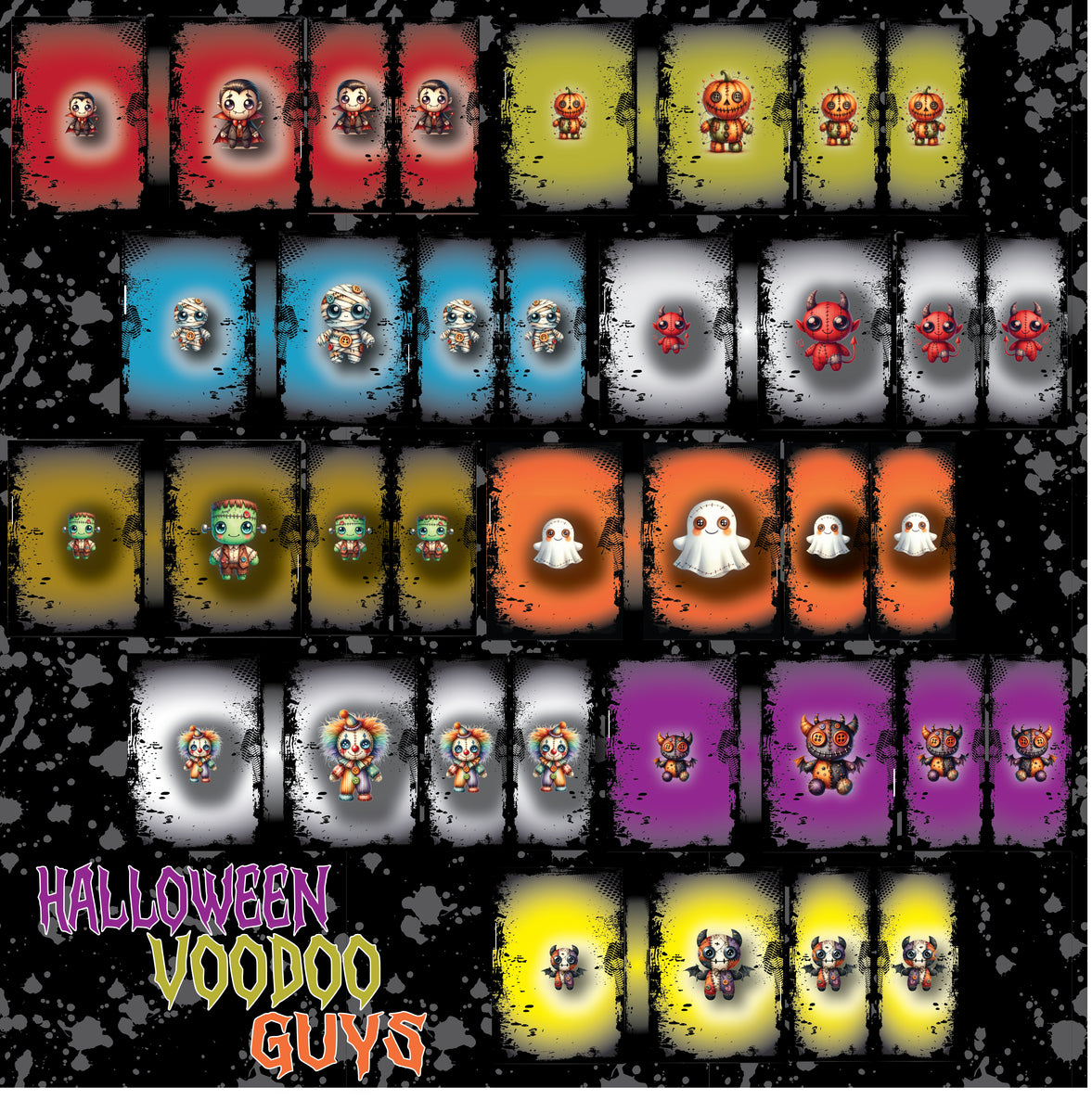 Mini Notebook Covers- Halloween Voodoo Guys| Glitterbugfairy