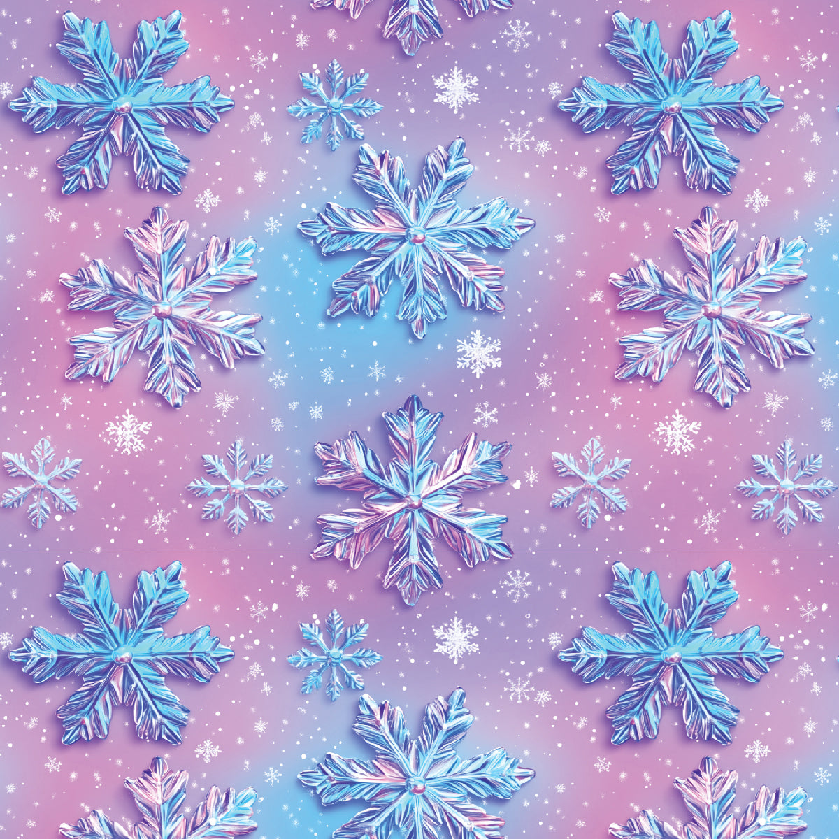 Winter Iridescent Snowflakes| Glitterbugfairy