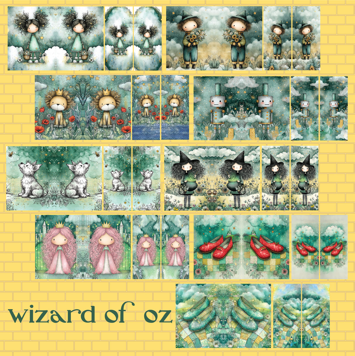 Mini Notebook Covers- Wizard of Oz| Glitterbugfairy