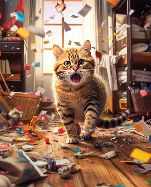 Printed Vinyl Panel 8.5x10.5 Cat Confetti| Glitterbugfairy