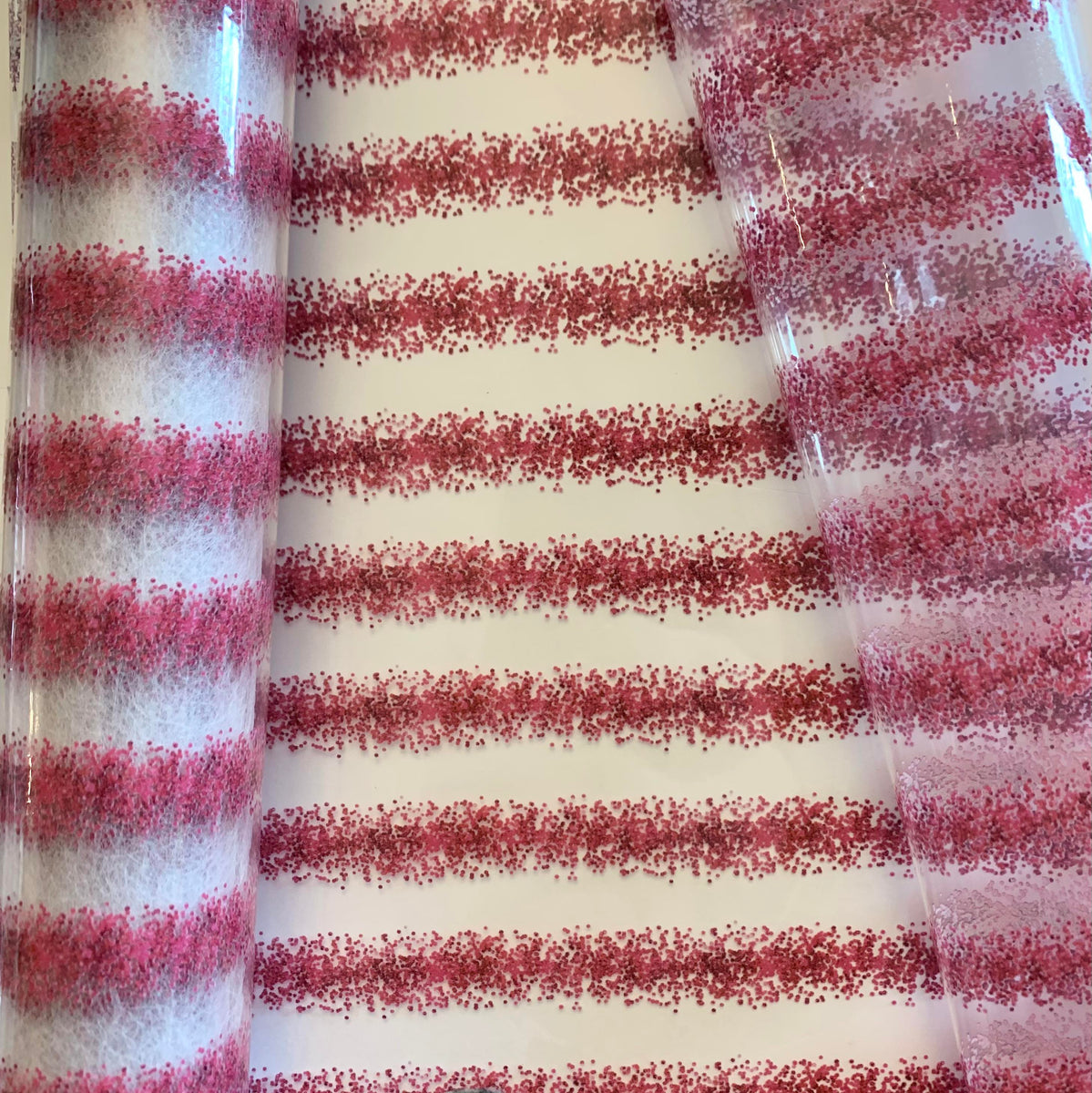 Clear Glitter Stripes Red TPU| Glitterbugfairy