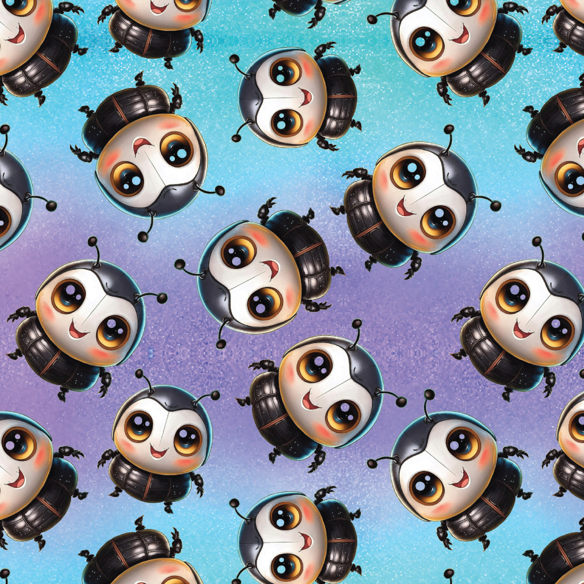 Doodle Bugs on Purple Ombre| Glitterbugfairy