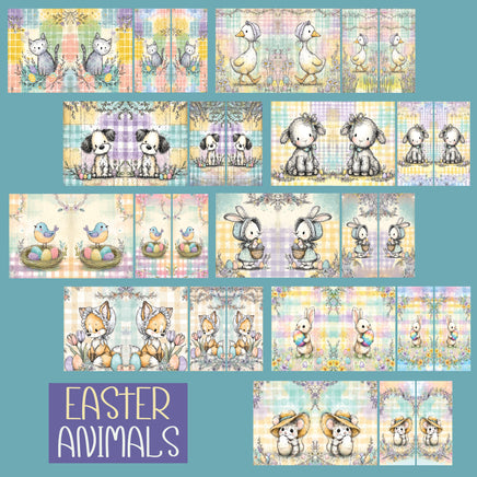Mini Notebook Covers- Easter Animals| Glitterbugfairy