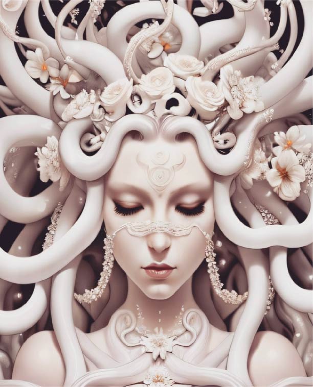 Printed Vinyl Panel 8.5x10.5 Medusa| Glitterbugfairy