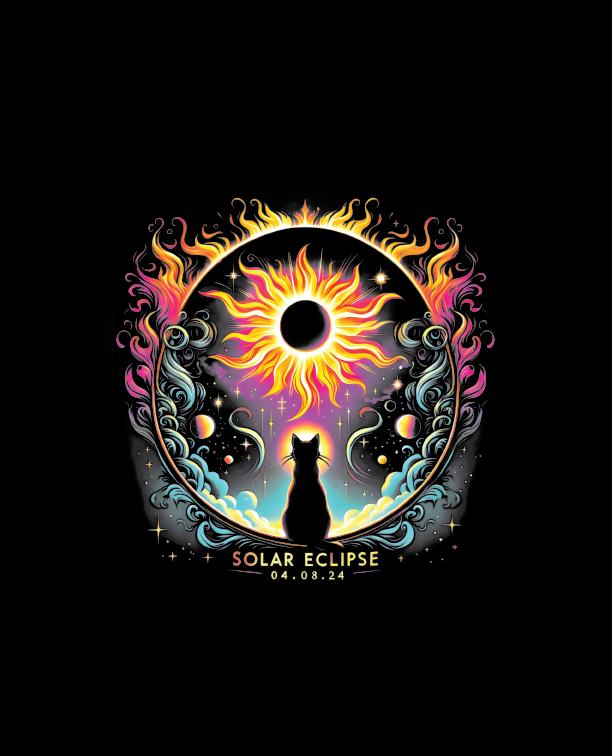 Printed Vinyl Panel 8.5x10.5 Solar Eclipse| Glitterbugfairy