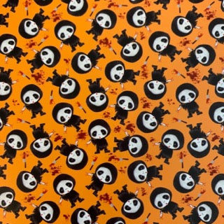 Orange Ghost Face| Glitterbugfairy