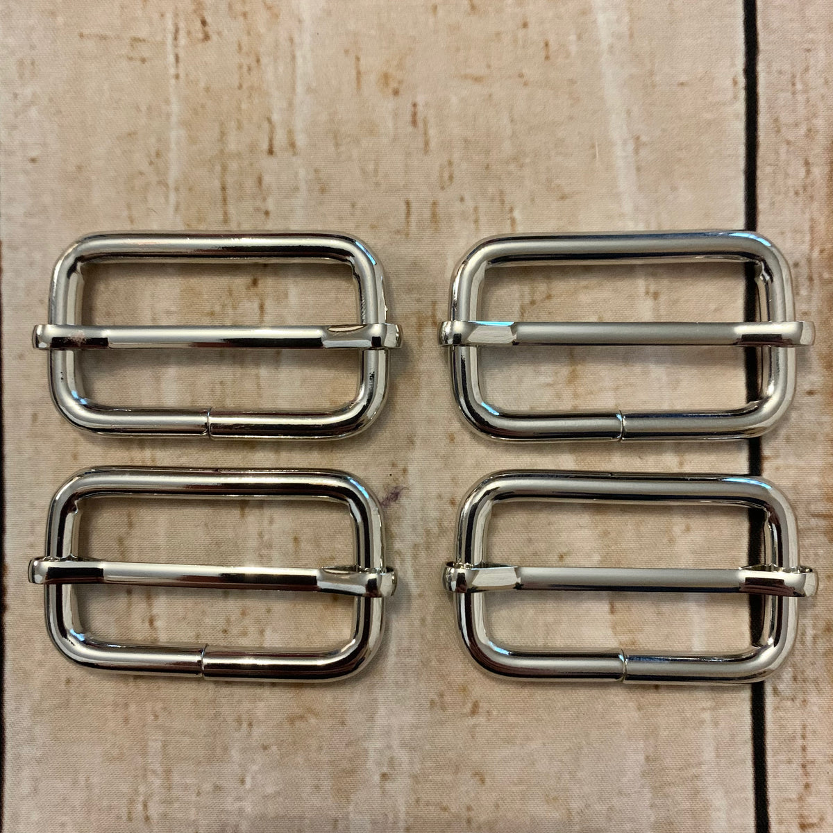 Strap Adjuster 1.5 inch 4pk silver| Glitterbugfairy