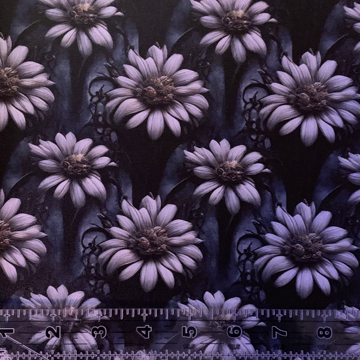 Printed Large Scale- Dark Daisies| Glitterbugfairy
