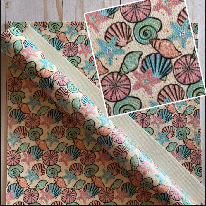 Seashells Pink Peach and Aqua| Glitterbugfairy